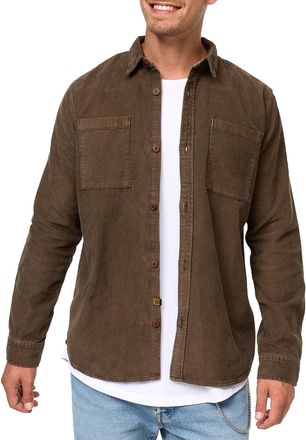 Indicode Herren Thyge Kordhemd aus Baumwolle | Herrenhemd Kord Cord Freizeithemd Demitasse, 3XL