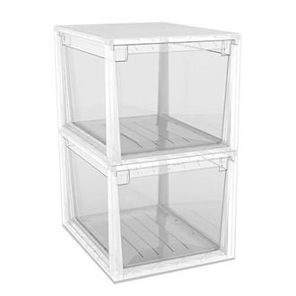 Terry Aufbewahrungsset mit herausnehmbarer Schublade, transparent, 2 Einheiten