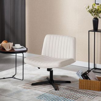 Woltu Relaxsessel Bürostuhl Ohne Armlehnen, Schreibtischstuhl Ergonomischer Stuhl, Samt Schreibtischstuhl, höhenverstellbar, 360° drehbar