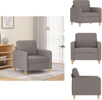 vidaXL Sessel Taupe 60 cm Stoff - Esszimmerstuhl - Lounge Chair - Beistelltisch - Wohnzimmersofa - Gemütlicher Sessel