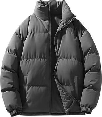 Generic Veste dhiver légère pour femme - Col montant - Manteau court chaud - Col montant - Parka matelassée - Polaire épaisse - Fermeture éclair - Manteau dhi