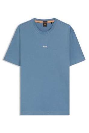 BOSS Hommes TChup T-Shirt en Coton Stretch avec Logo Contrastant