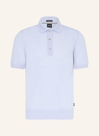 HUGO BOSS Strick-Poloshirt Nolano blau
