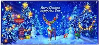 Generico Weihnachtsabdeckung f&uuml;r Garage, wasserdicht, mit gro&szlig;em LED-Licht, Dekoration f&uuml;r Partys, Garagentorabdeckung, Dekoration, f&uuml;r Haus, Party, Garten, un