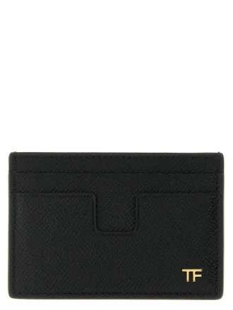 Tom Ford Calfskin Leather Card Case - Black