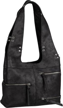 Fredsbruder Cuir sac &agrave; &eacute;paule Rebel At Heart Hobo Black noir