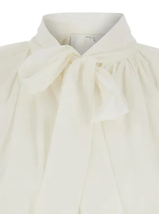 Tela Womens Shirt Pascal White Cotton Blouses