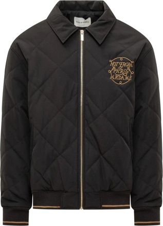 Dr&ocirc;le de Monsieur Homme, Vestes, Noir, Taille: L La Veste Slogan Tresses