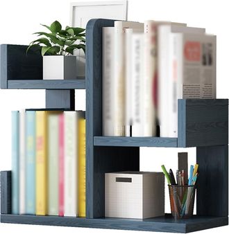 Generic Baumf&ouml;rmiges B&uuml;cherregal, Desktop-B&uuml;cherregal, B&uuml;cherregal, geeignet for die Aufbewahrung von B&uuml;chern und Zeitschriften in Heimb&uuml;ros(Color 3)