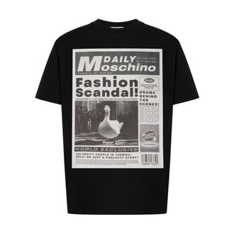 Moschino Homme, Tops, Noir, Taille: S Collection de T-shirts et Polos élégants