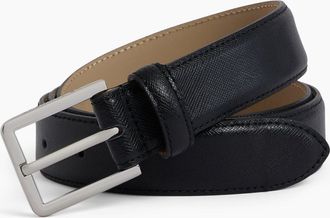 Le Tanneur Herreng&uuml;rtel mit rechteckiger Schnalle aus gepr&auml;gtem Leder