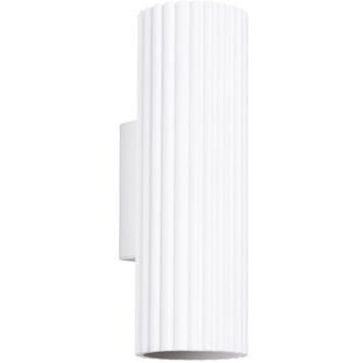Licht-Erlebnisse Wandleuchte Aluminium GU10 20 cm hoch Wei&szlig; 2-flammig l&auml;nglich Modern
