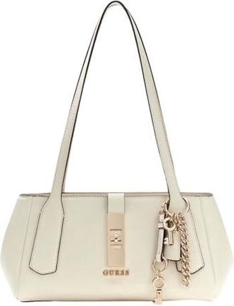 Guess sac à épaule Brooke Shoulder Satchel Bag Cream White écru