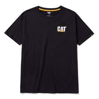 CAT Caterpillar Herren-T-Shirt mit Markenzeichen (Normale und gro&szlig;e und gro&szlig;e Gr&ouml;&szlig;en) - Schwarz - XX-Large