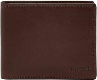 Fossil Derrick Portemonnaie-Set aus Leder oder Polyester für Männer Karamellbraun 11.43 cm L x 1.27 cm W x 9.53 cm H