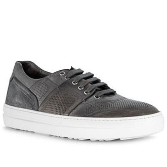 Rosso E Nero Herren Sneaker grau Glattleder