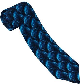 Generic Cravate Imprim&eacute; Loup Lumi&egrave;re Bleue Confortable Cravates Tendance Cravate Pour Hommes Pour C&eacute;l&eacute;brations L&Eacute;cole Accessoires