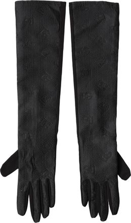 Dolce & Gabbana Viscose Elbow-Length Gloves - Black