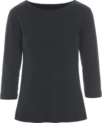Bitte Kai Rand Femme, Tops, Noir, Taille: 46 FR Chemisier Noir C&ocirc;tel&eacute; &agrave; Manches 3/4