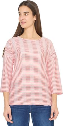 Cecil Gestreiftes Strukturshirt Cherry Tomato orange XXL