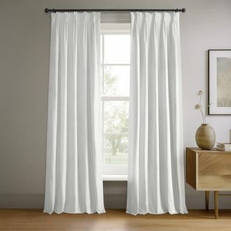 Half Price Drapes Samt-Verdunkelungsvorh&auml;nge/Vorh&auml;nge, 244 cm lang, 1 Paneel, Verdunkelungsvorhang, charakteristisch, plissiert, f&uuml;r Wohnzimmer und Schlafzimmer, 25 x 9