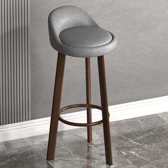 Generic Moderner, ergonomischer Barhocker mit Fu&szlig;- und R&uuml;ckenlehne, K&uuml;chenstuhl aus PU-Leder in Tresenh&ouml;he f&uuml;r Zuhause, Caf&eacute; oder Kneipe