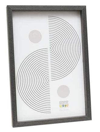 Deknudt Frames Bilderrahmen - Holz-Finish, Schwarz/Grau, sauber - FSC Mix - für Format 20 x 30 cm - zum Aufhängen oder Aufstellen