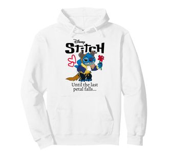 Disney Stitch Until The Last Petal Falls Valentine Pullover Hoodie