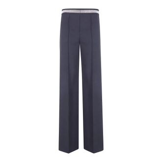 D.exterior Weite Hose - - Trousers - Damen - Schwarzk - M