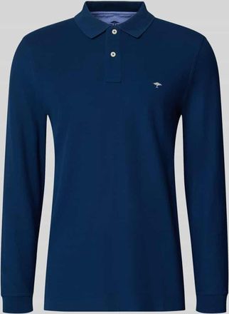 Fynch-Hatton Regular Fit Langarm-Poloshirt mit Label-Stitching