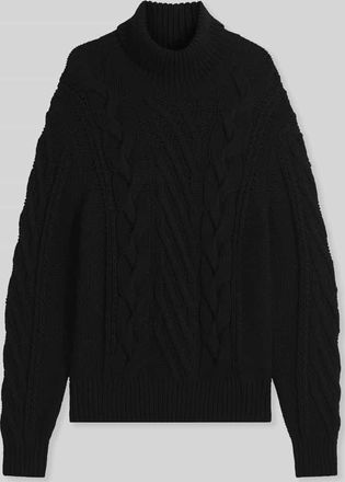 HUGO BOSS Rollkragenpullover mit markantem Zopfstrick Scanlon