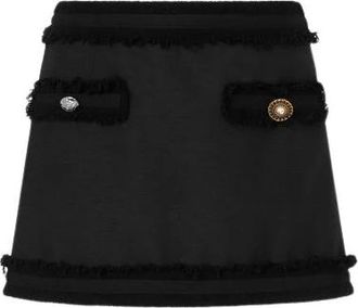 Moschino Femme, Jupes, Noir, Taille: 36 FR Minijupe boucl&eacute; stretch