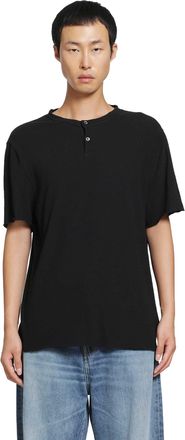 James Perse Slub Jersey Short Sleeve Henley T-Shirt