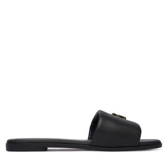 Tommy Hilfiger Pantoletten Tommy Hilfiger Th Logo Hardware Leather Mule FW0FW09292 Schwarz