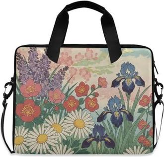 Alaza Sac pour ordinateur portable de 40,6 &agrave; 39,6 cm, motif croissant de lune, &eacute;toiles, soleil, sac pour ordinateur portable, sac &agrave; bandouli&egrave;re pour femme, 