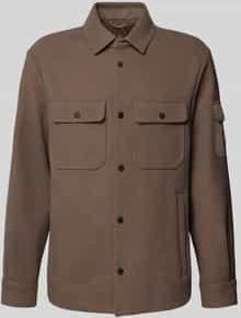 A|X Armani Exchange Regular Fit Hemdjacke mit Kentkragen und Brusttaschen