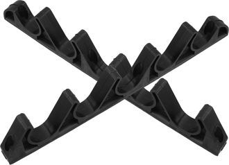 Pretyzoom 2st&uuml;cke Teiliges Schwarzes Kunststoff-verbindungsst&uuml;ck Verstellbarer St&uuml;tzadapter F&uuml;r Gartenliegest&uuml;hle Klappbare Outdoor M&ouml;bel Halterung Langlebig Un