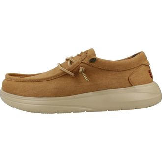 Hey Dude Homme, Chaussures, Brun, Taille: 43 EU Wally Comf Worn Twill