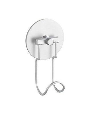 WENKO 18842100 Turbo-Loc Wandhaken Aluminium - Befestigen ohne bohren, Aluminium, 6 x 12 x 3.5 cm, Matt