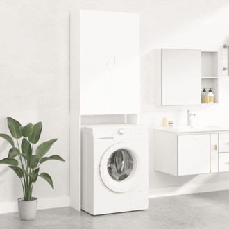 vidaXL Vidaxl - Meuble pour machine &agrave; laver Blanc 64x25,5x190 cm