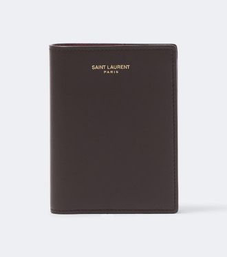 Saint Laurent Portefeuille pliant en cuir