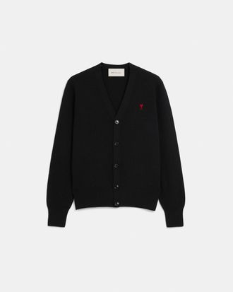 Ami Cardigan noir en laine col V Ami de Coeur Noir - XXL - Homme