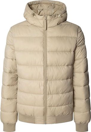 Pepe Jeans London Herren Puffer Hood Jacket Jacke, Braun (Stone Beige), M