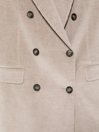 Tagliatore Double-Breasted Corduroy Blazer - Beige