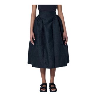 Cecilie Bahnsen Daphne Skirt Stria Matelasse - - Skirts - Damen - Schwarzk - XS