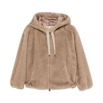 Herno Soft Faux Fur Bomber - - Jackets - Damen - Beige - M