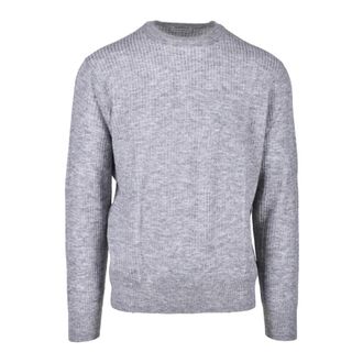 Ballantyne Wollmischung Alpaka Pullover - - Knitwear - Herren - Grau - L