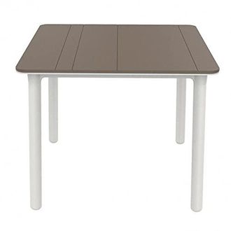 Resol Noa Quadratischer Tisch f&uuml;r den Innen- und Au&szlig;enbereich, 90 x 90 cm, f&uuml;r Garten, Terrasse, Balkon, Wohnzimmer, K&uuml;che, Esszimmer, Design, leicht, viels