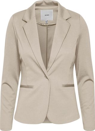 Ichi IHKATE BL Damen Blazer Kurzblazer Jacke Ein-Knopf-Blazer mit Stretch und Reverskragen, Größe:XXL, Farbe:Doeskin (151308)
