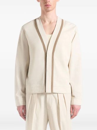 Mani&egrave;re De Voir cardigan Alain &agrave; patte de boutonnage contrastante - Tons neutres